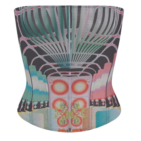 SKIMS | Tops | Nwt Skims Summer Mesh Corset Deco Train Xl | Poshmark